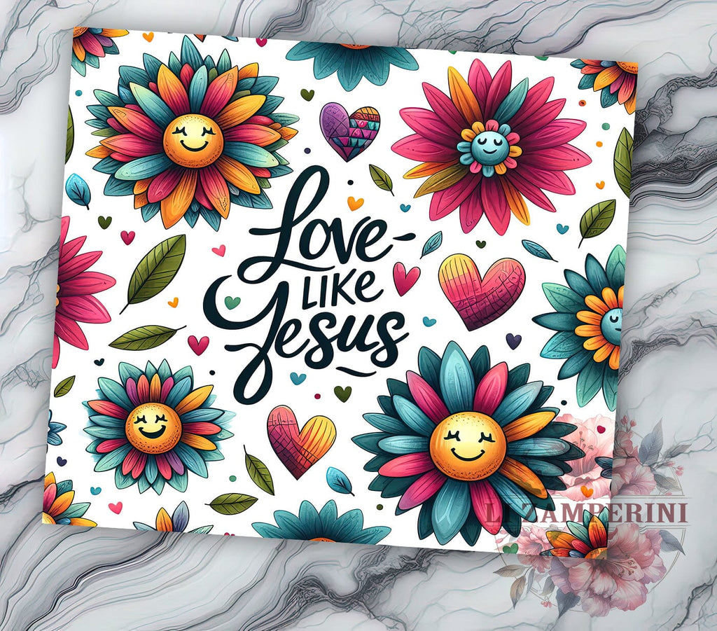 Love Like Jesus 20oz Tumbler Wrap PNG, Christian Tumbler PNG ...