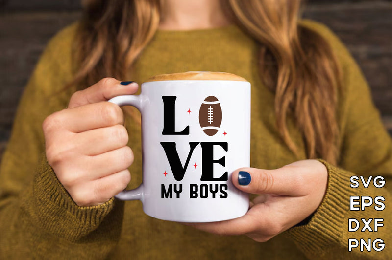 Love my boys , Football SVG Bundle, Football Mom SVG, Sports Mom SVG ...
