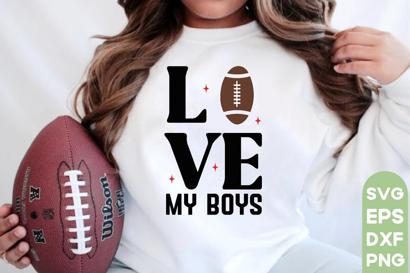Love my boys , Football SVG Bundle, Football Mom SVG, Sports Mom SVG ...