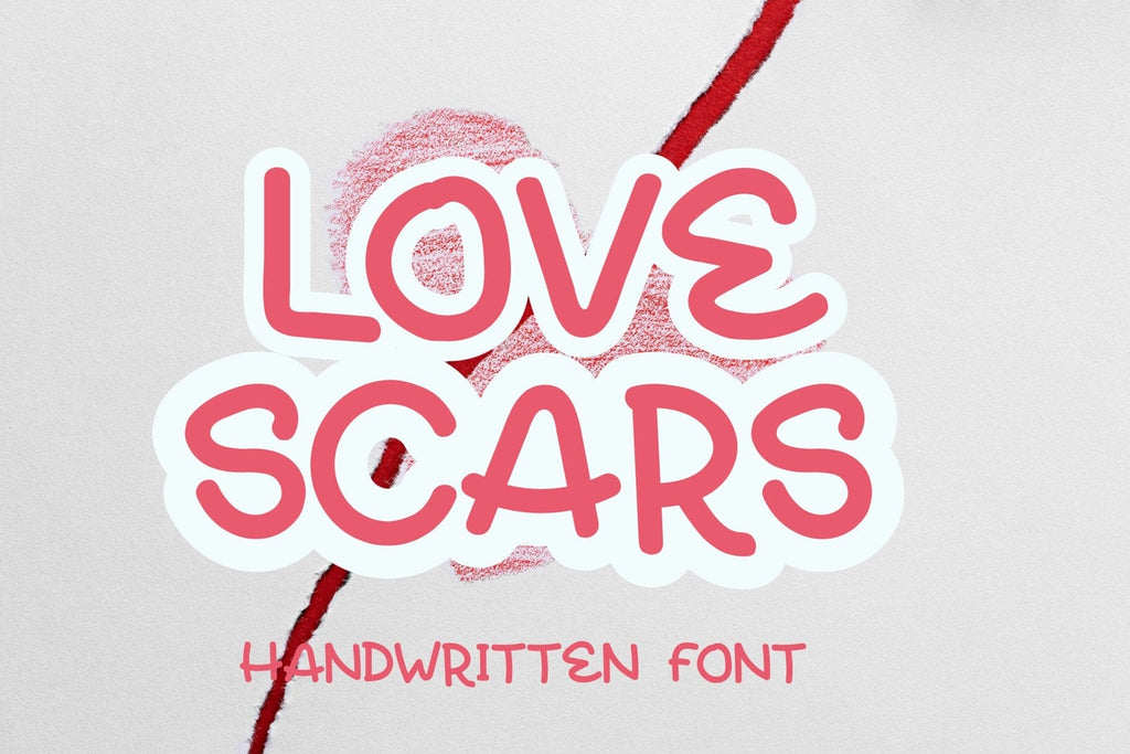 Love Scars - Handwritten Font - So Fontsy