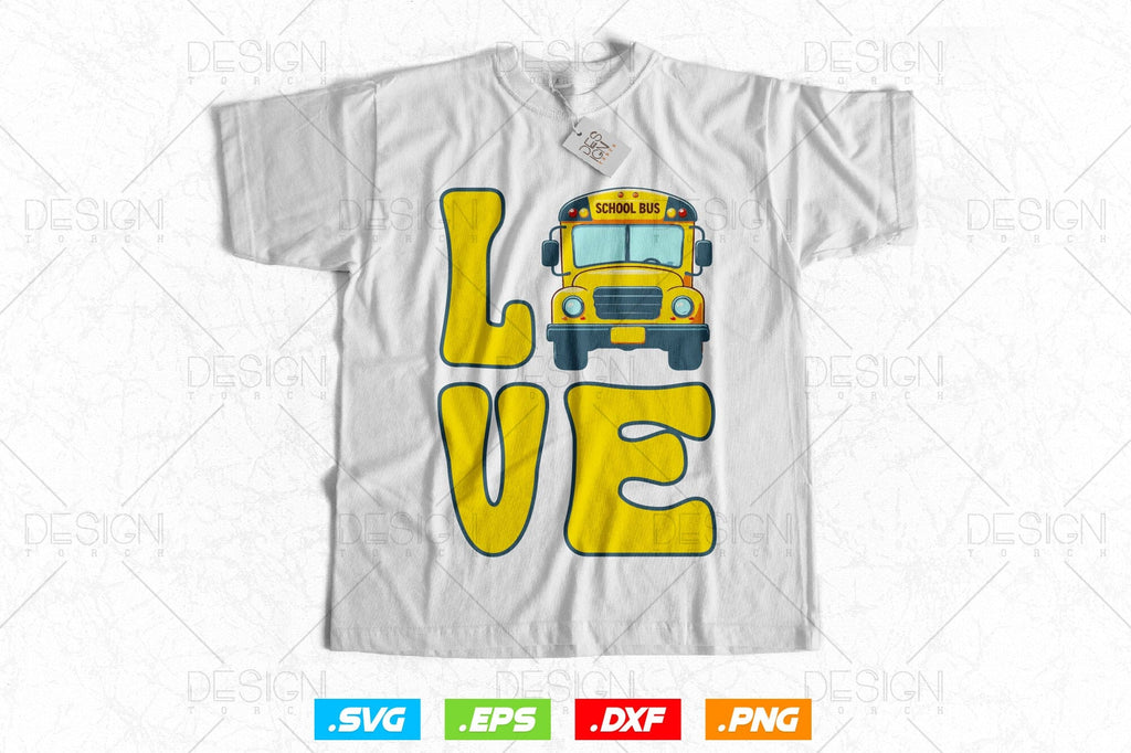 Love School Bus Driver Svg Png, Father's Day Svg, Bus Driver Gift , Bus ...