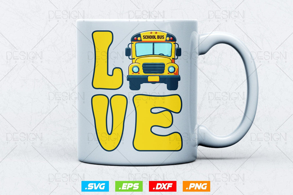 Love School Bus Driver Svg Png, Father's Day Svg, Bus Driver Gift , Bus ...