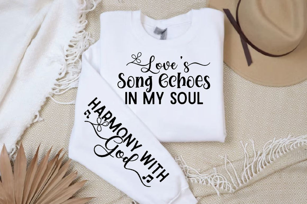 Loves Song Echoes in My Soul Sleeve SVG Design, Christian Sleeve SVG ...
