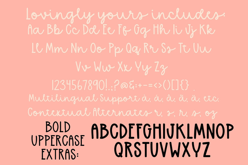 Lovingly Yours, Cute Handwritten Script Font - So Fontsy