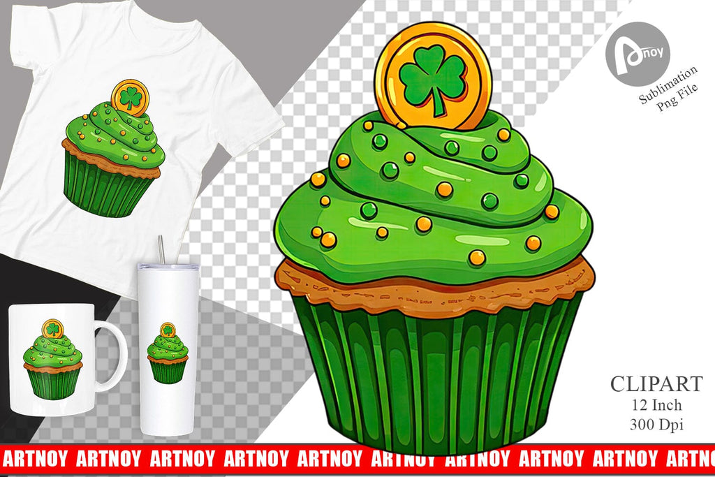 Lucky Cupcake Clipart - So Fontsy