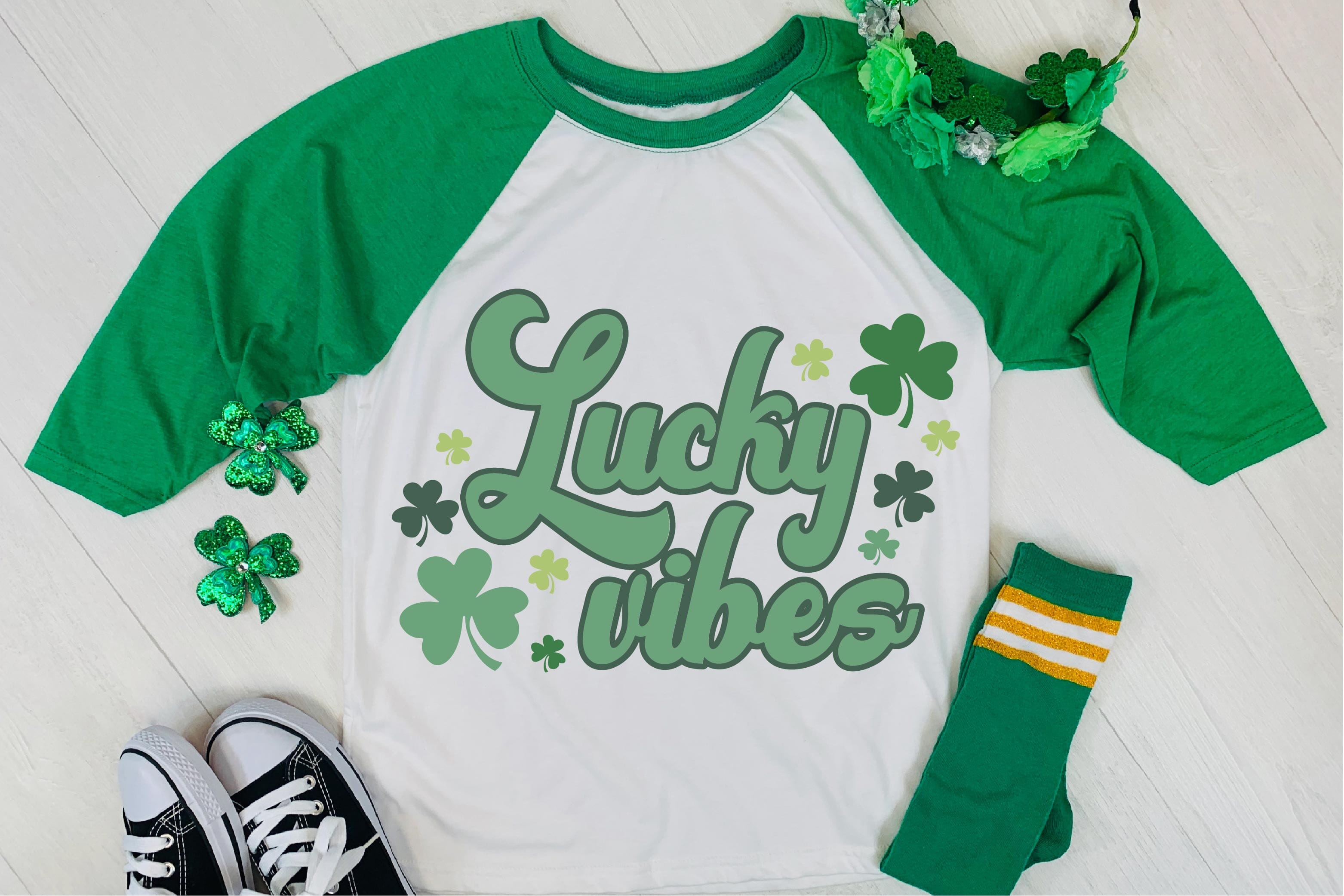 Lucky Vibes | Shamrock SVG - So Fontsy