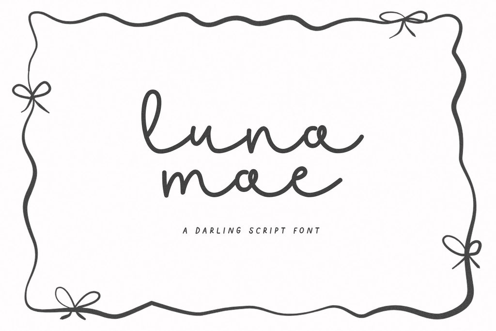 Luna Mae - Cute Script Font - So Fontsy