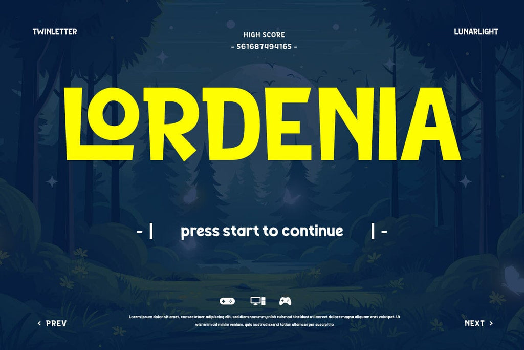 Lunarlight - Game Display Font - So Fontsy