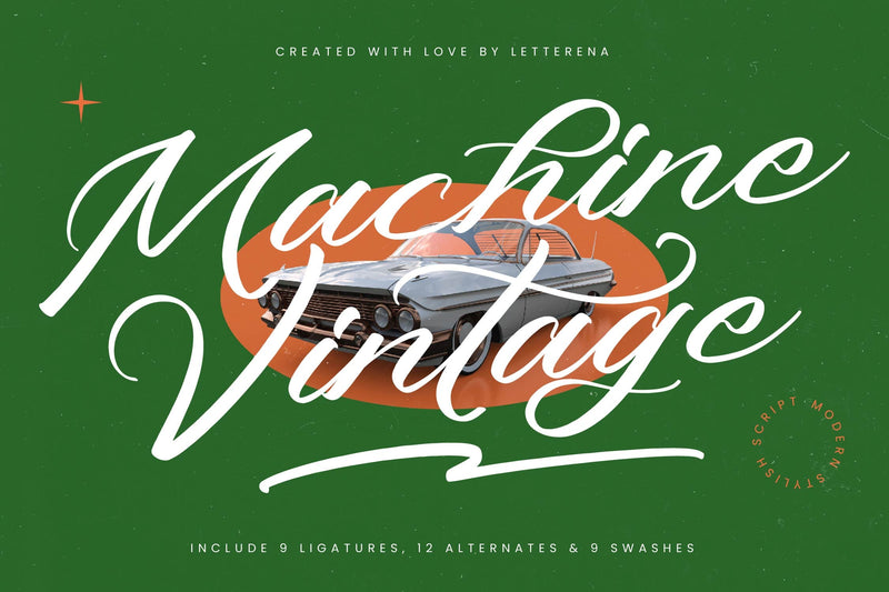 Machine Vintage - Modern Stylish Script - So Fontsy