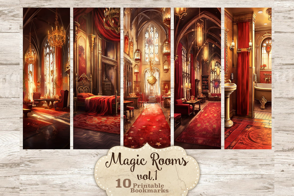 Magic Common Rooms Bookmarks | Printable Bookmarks - So Fontsy