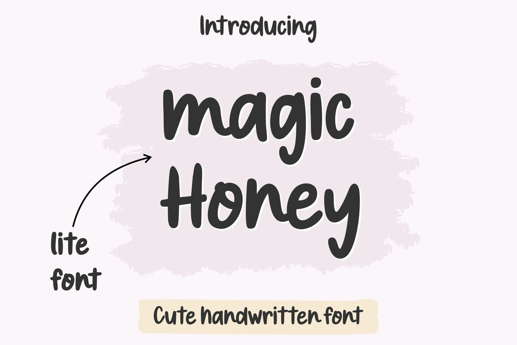 Magic Honey Font Duo Bold and Lite, Cute Handwritten Typeface - So Fontsy