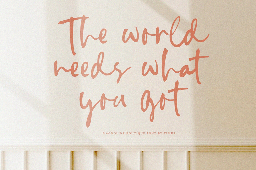 Magnoline Boutique - Rough Handwritten Font - So Fontsy