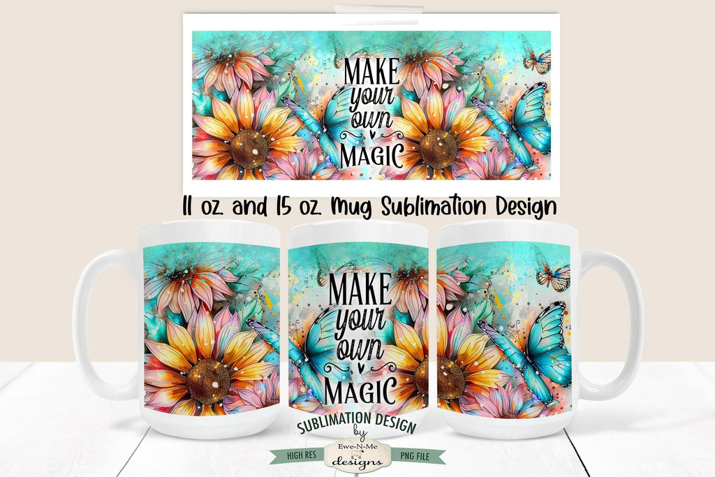 Make Your Own Magic Sublimation Mug - 11 & 15 oz sizes - So Fontsy