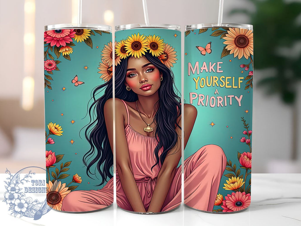 Make Yourself a Priority, Self-Care, Inspirational Tumbler, 20oz ...