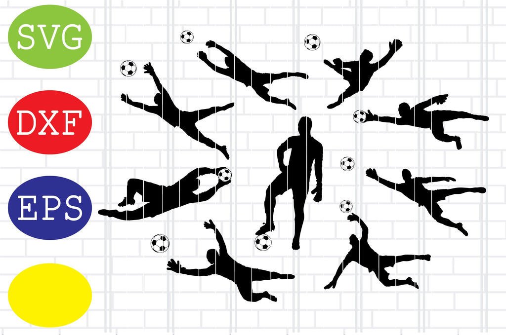 Male Goalkeeper Soccer Svg, Ball Illustration Svg, Jpg, Eps, Dxf Files ...