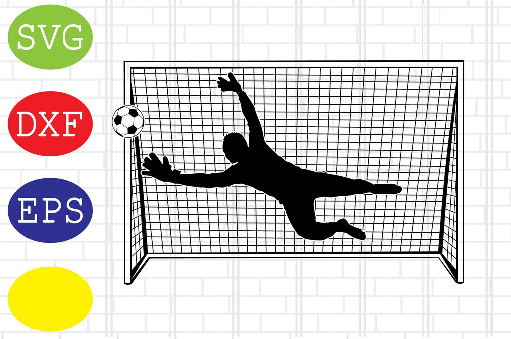 Male Soccer Goal Svg, Soccer Player Svg, Ball Illustration Svg, Jpg ...