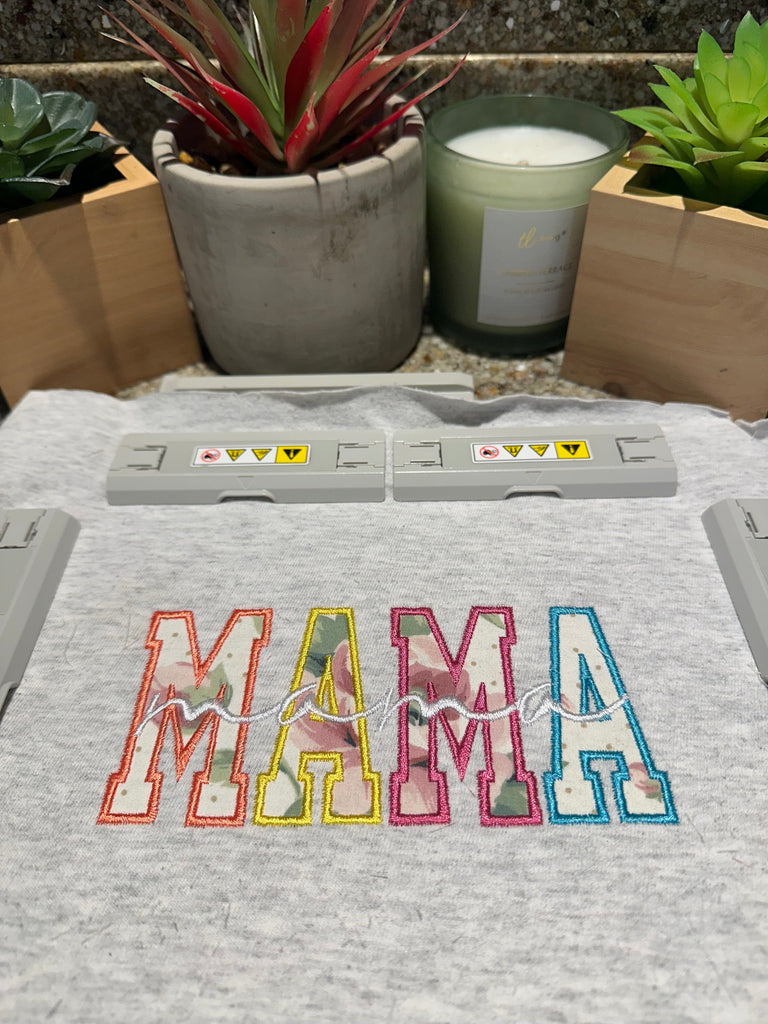 MAMA Applique' Embroidery Design 4 Sizes - File formats in pes,dst,jef ...