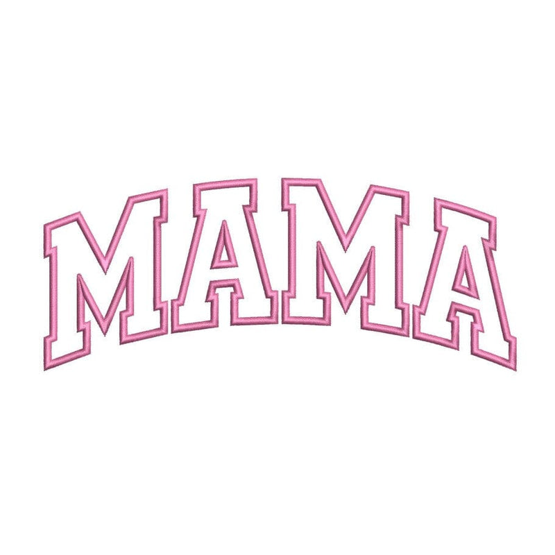 Mama Applique Embroidery Design, 4 sizes, Instant Download - So Fontsy