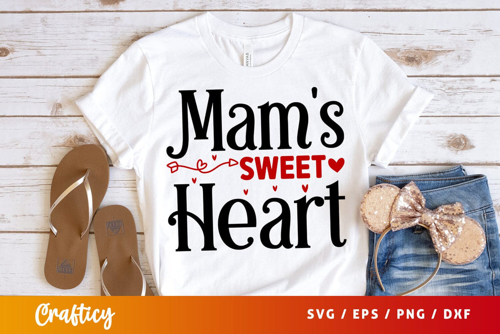 Mamas Sweet Heart SVG Design - So Fontsy