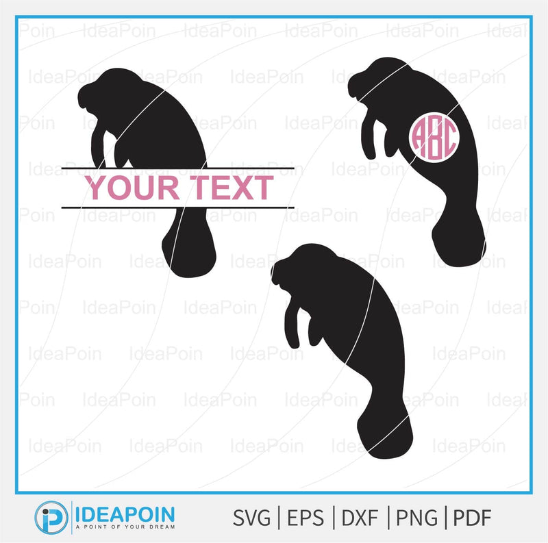 Manatee SVG Bundle, Manatee monogram, Manatee SVG File, Aquarium svg ...