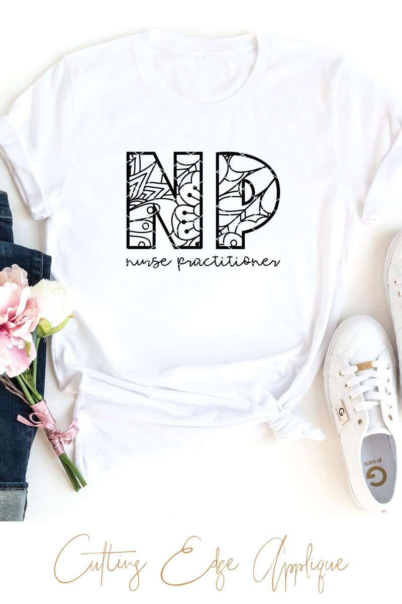 Mandala Nurse Practitioner SVG, PNG, DXF - So Fontsy