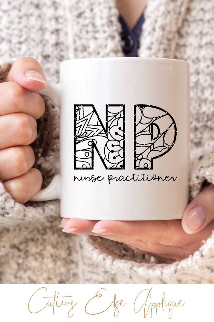 Mandala Nurse Practitioner SVG, PNG, DXF - So Fontsy