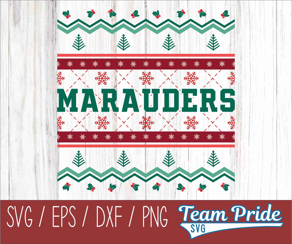 Marauders Ugly Christmas Sweater Festive Holiday Design SVG, EPS, DXF ...
