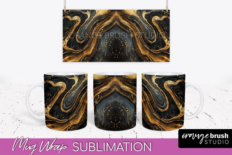 Marble Mug Wrap - 3D Marble Texture Mug Sublimation Design - So Fontsy