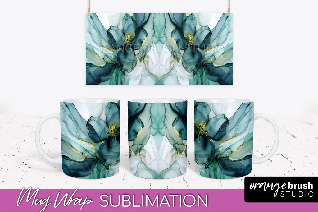 Marble Mug Wrap - 3D Marble Texture Mug Sublimation Design - So Fontsy