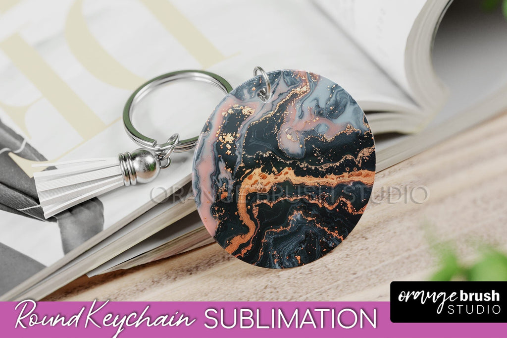 Marble Texture Keychain - Marble Keychain Sublimation Design - So Fontsy