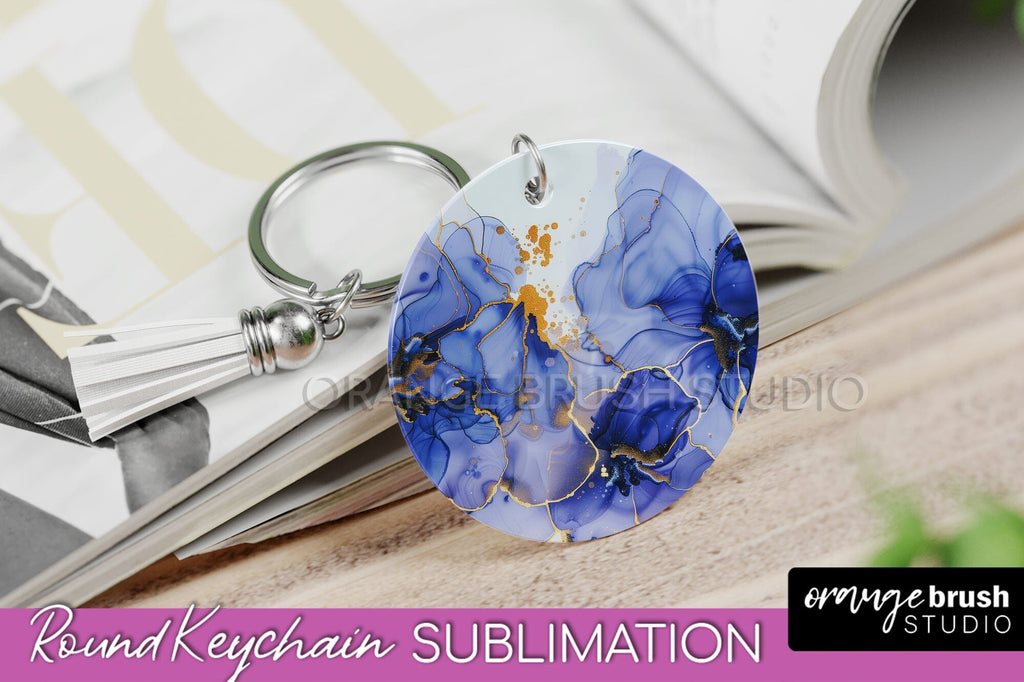Marble Texture Keychain - Marble Keychain Sublimation Design - So Fontsy