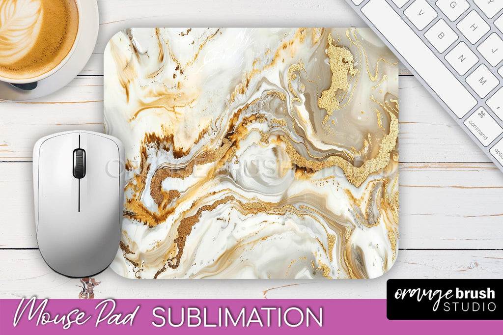 Marble Texture Mouse Pad, 3D Marble Mousepad Sublimation - So Fontsy