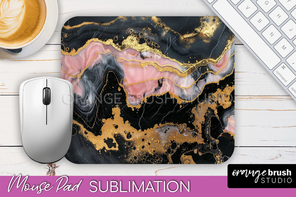 Marble Texture Mouse Pad, 3D Marble Mousepad Sublimation - So Fontsy