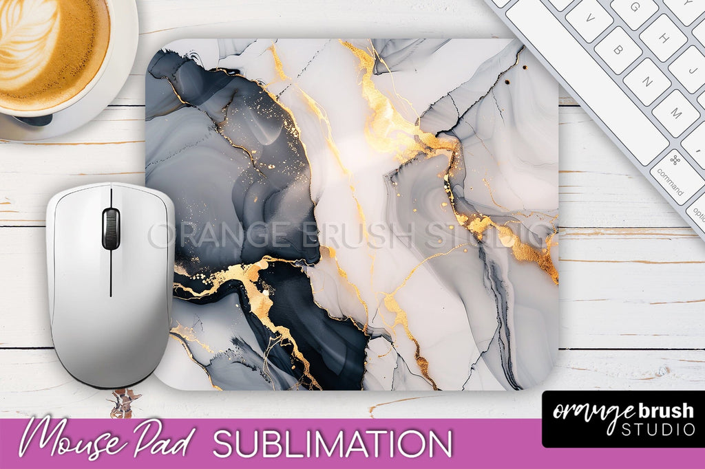 Marble Texture Mouse Pad, 3D Marble Mousepad Sublimation - So Fontsy