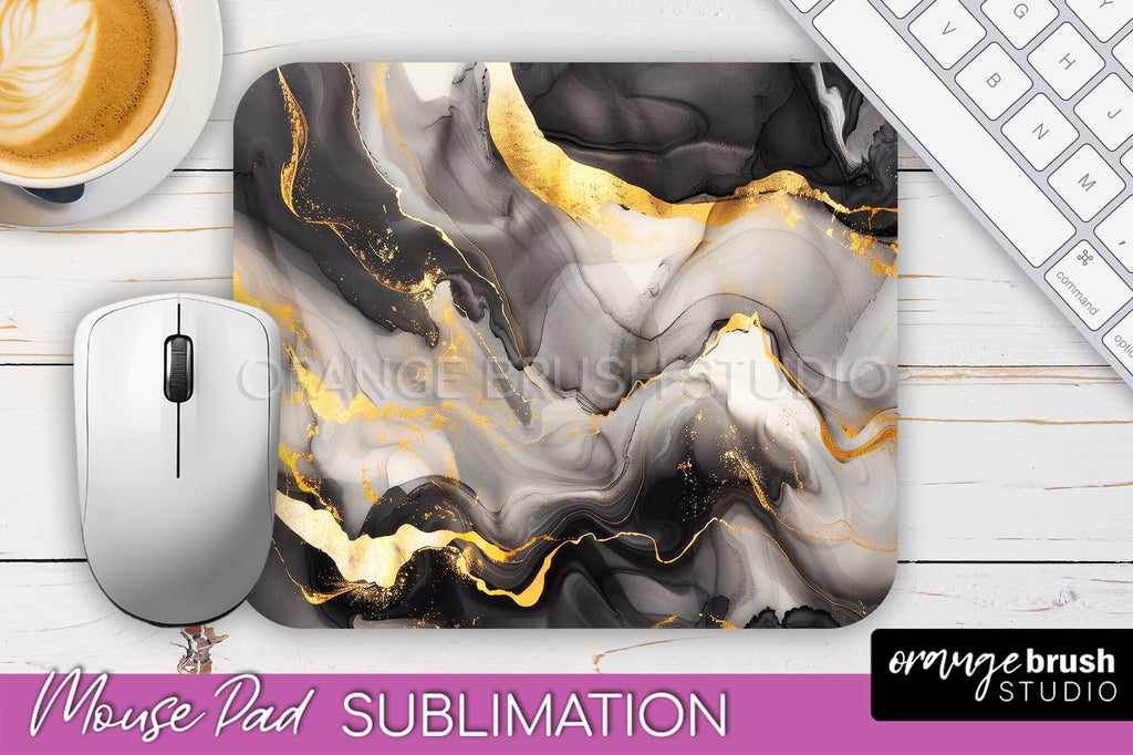 Marble Texture Mouse Pad, 3D Marble Mousepad Sublimation - So Fontsy