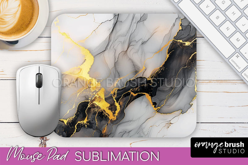Marble Texture Mouse Pad, 3D Marble Mousepad Sublimation - So Fontsy