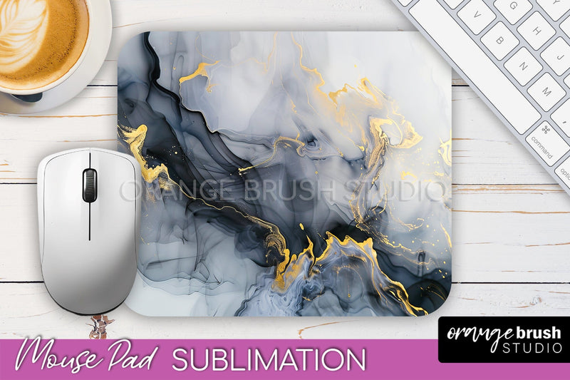 Marble Texture Mouse Pad, 3D Marble Mousepad Sublimation - So Fontsy