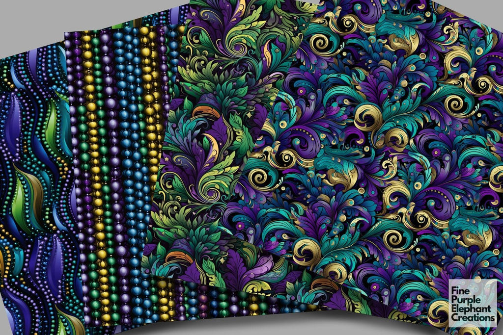 Mardi Gras Carnival Digital Paper | Brazilian Masquerade Fat Tuesday ...
