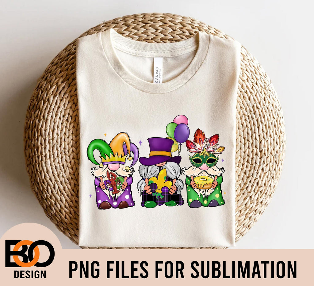 Mardi Gras Gnomies Png Sublimation Design, Happy Mardi Gras Png, Mardi ...