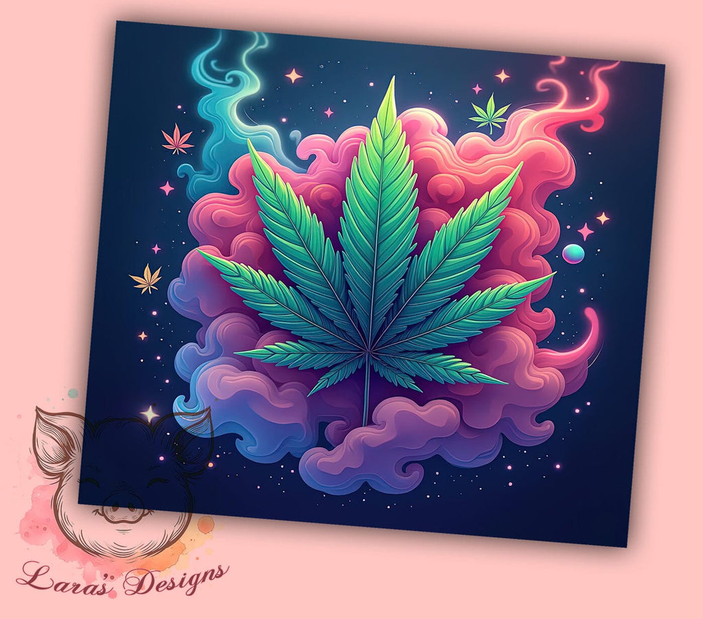 Marijuana Leaf Tumbler, Cannabis Drinkware, 20oz Sublimation Wrap ...