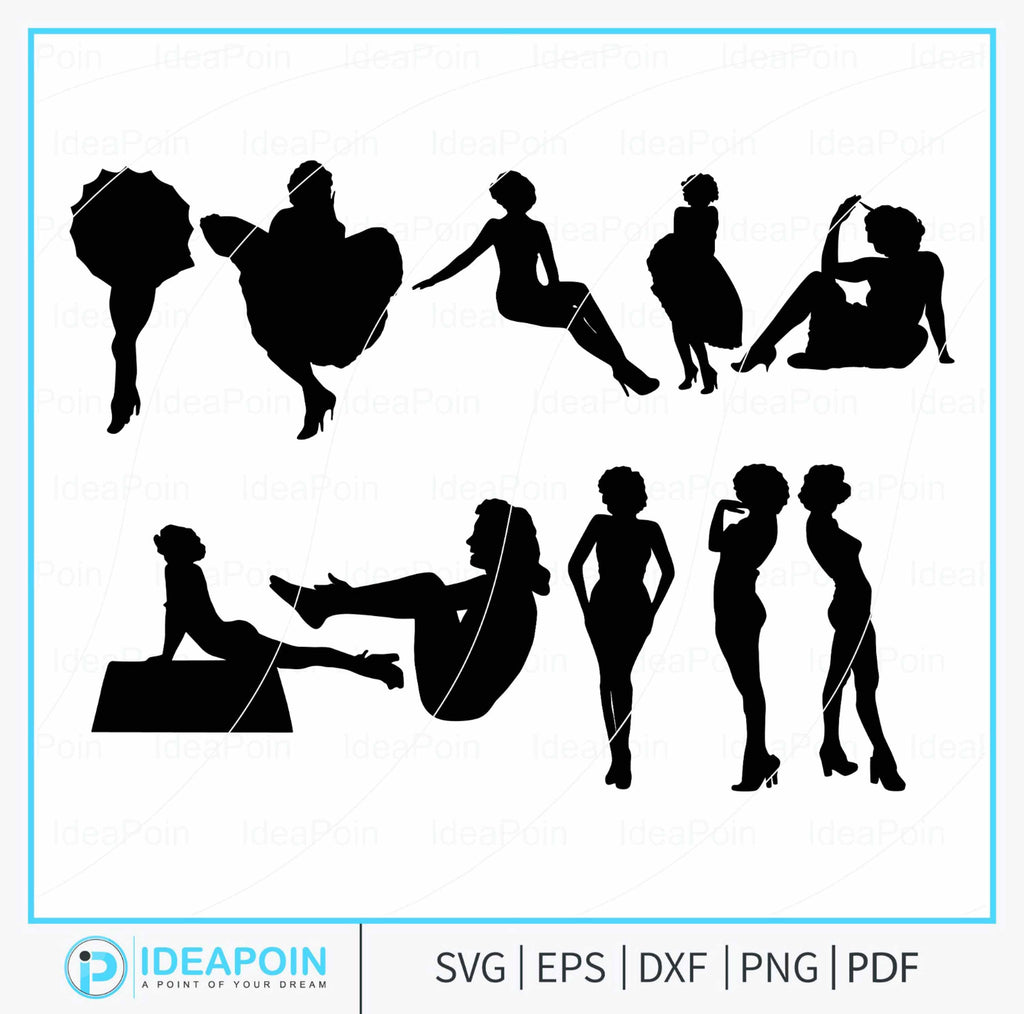 Marilyn Monroe Silhouette, Marilyn Monroe Svg Bundle, Marilyn Monroe ...