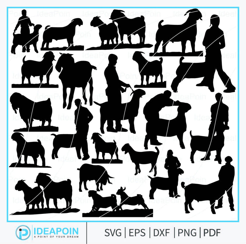 Market Goat Silhouette, Market Goat SVG, Show Goat SVG, Showmanship ...