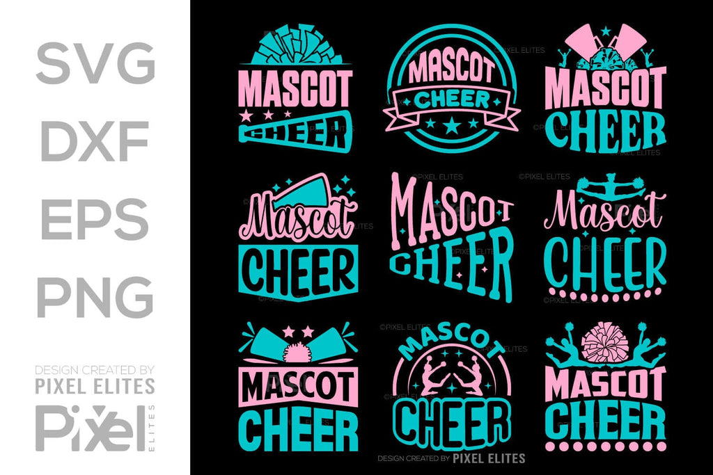 Mascot Cheer SVG Cheerleading Cheer Life Bundle Cheer Team Cheer Quote ...