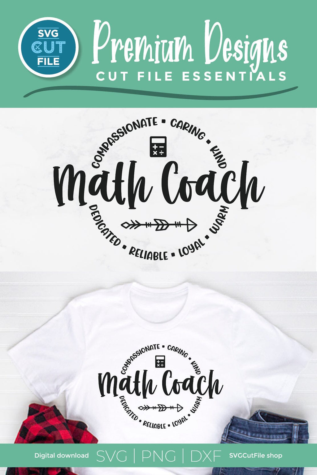 Math Coach svg for Cricut - So Fontsy