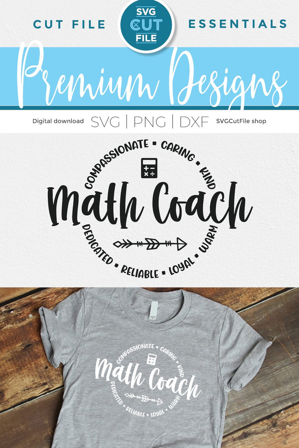 Math Coach svg for Cricut - So Fontsy
