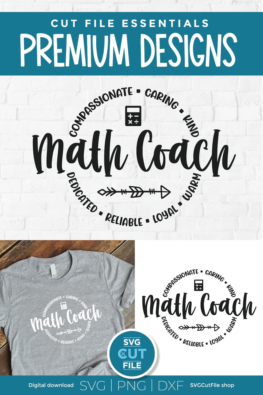 Math Coach svg for Cricut - So Fontsy