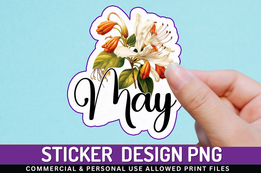 May Sticker Design - So Fontsy