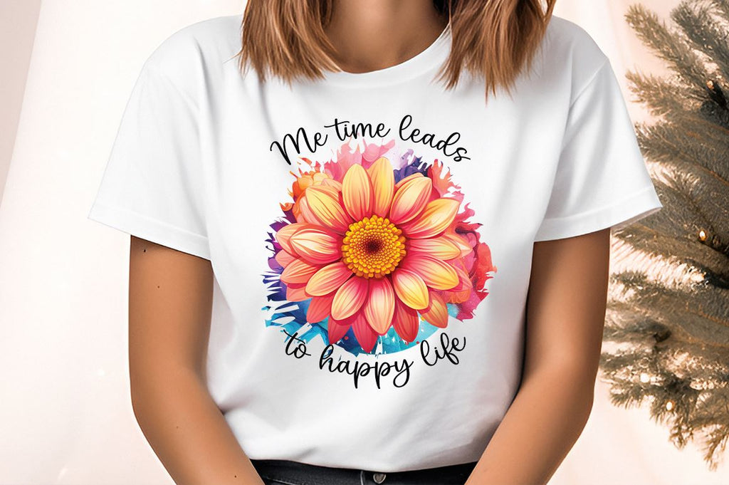 Me time leads to happy life PNG Design - So Fontsy
