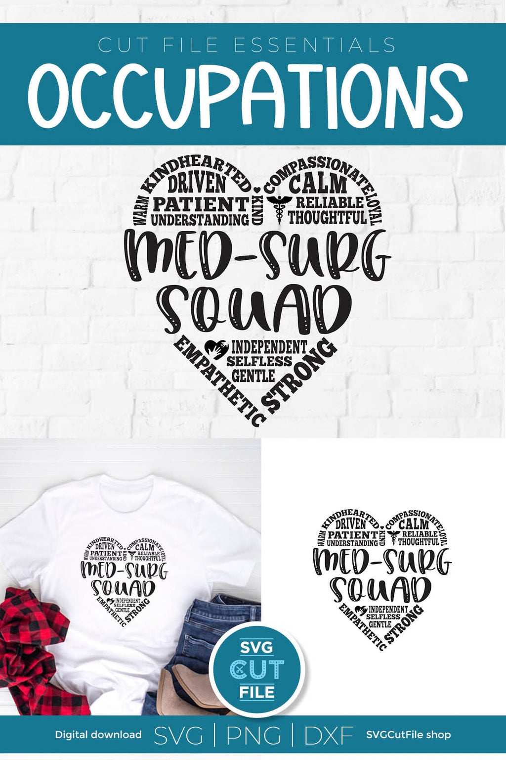 Med Surg svg for the whole med surg squad, Crew or Team - So Fontsy