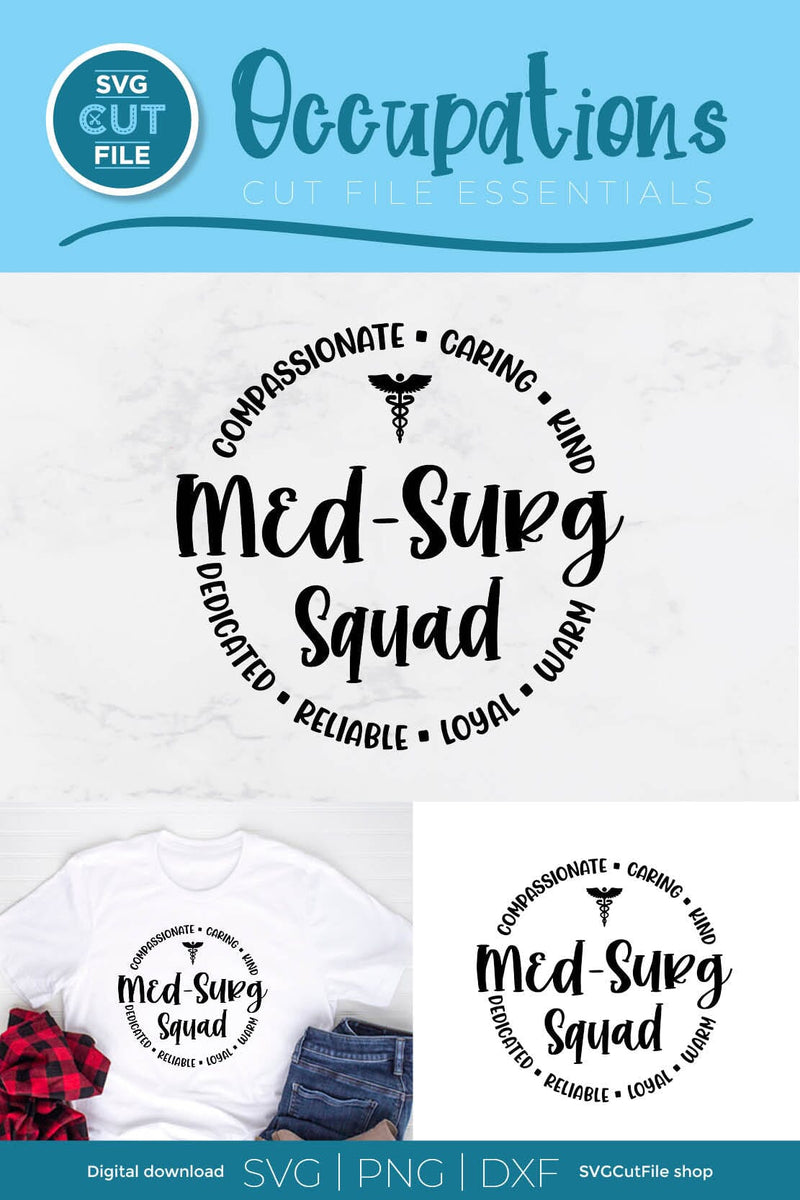 Med Surg svg for the whole med surg squad - men or women - So Fontsy